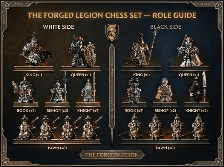 MASTER CHESS PIECES SET (NO BOARD) – The Forged Legion